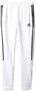 adidas kids’ tiro track pants, white/black, medium