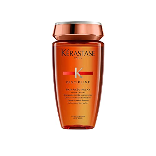 KERASTASE Discipline Oleo-Relax Shampoo | Oil-infused Anti-Frizz Shampoo | Moisturizes and Protects Hair | Reduces Tangling | With Shorea butter and Coconut Oil | For All Hair Types | 8.5 Fl Oz