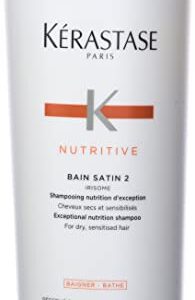 KERASTASE Nutritive Bain Satin 2 Nutrition Shampoo for Dry & Sensitized Hair, 34 Fl Oz