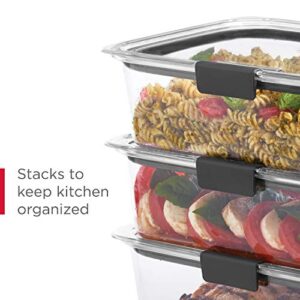 Rubbermaid Brilliance Storage Plastic Lids | BPA Free, Leak Proof Food Container, Clear, 24-Piece