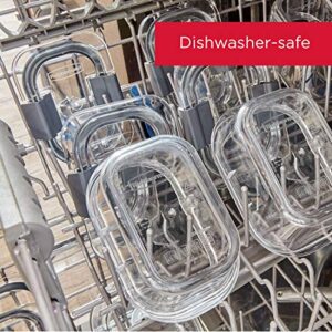 Rubbermaid Brilliance Storage Plastic Lids | BPA Free, Leak Proof Food Container, Clear, 24-Piece