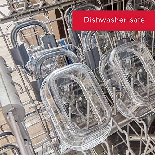 Rubbermaid Brilliance Storage Plastic Lids | BPA Free, Leak Proof Food Container, Clear, 24-Piece