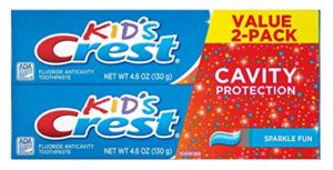 crest toothpaste 4.6 ounce kids 2-pack cavity protection (136ml) (2 pack)