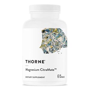 thorne magnesium citramate – magnesium supplement with citrate-malate – support heart, skeletal muscles, cardiac, lung function, and bone density – gluten-free, dairy-free, soy-free – 90 capsules