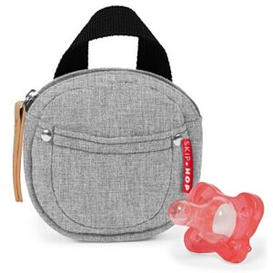 Skip Hop Pacifier Holder, Grab & Go, Grey Melange