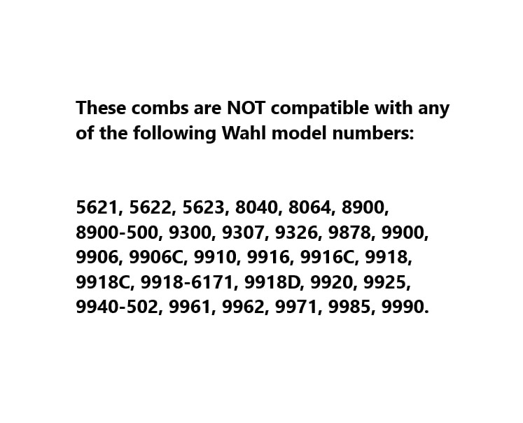 Replacement Beard Stubble Guide Comb Set for Wahl All in One Lithium Ion Trimmer 59300 (View Photos and Description for Compatible Models and Blade Size)