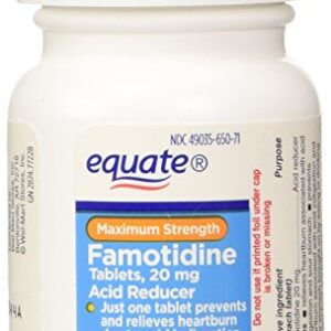 Equate - Acid Reducer, Maximum Strength, Famotidine 20 mg, 100 Tablets