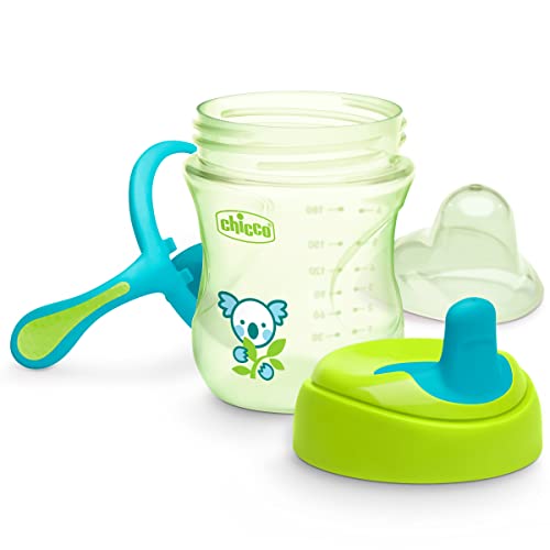 Chicco Semi-Soft Spout Trainer Spill-Free Sippy Cup 7oz. Green 6m+