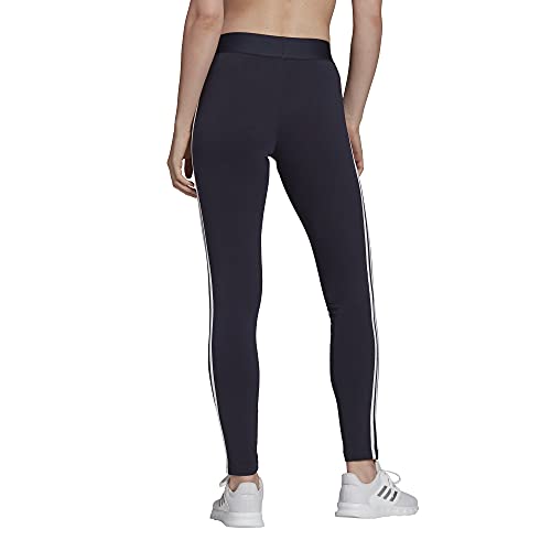 adidas Women's Standard Loungewear Essentials 3-Stripes Leggings, Legend Ink/White, Medium