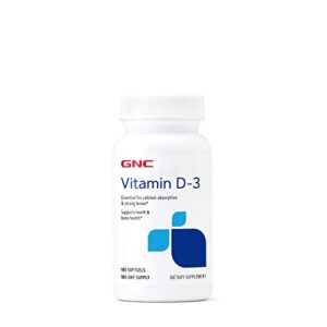 gnc vitamin d-3 – 50 mcg – 180 softgels