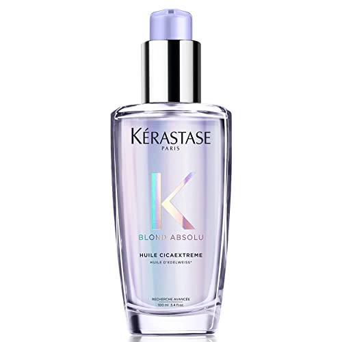 KERASTASE Blond Absolu Cicaextreme Strengthening Hair Oil | For Damaged, Bleached and Highlighted Hair | Repairs and Strengthens | With Hyaluronic Acid & Edelweiss Flower | 3.4 Fl Oz