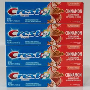 Crest Plus Complete + Whitening Cinnamon Rush Expressions 5.4 oz (4 Pack) 5.4 Ounce (Pack of 4)