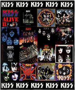 kiss blanket kiss kitty faces photo music band super soft fleece throw blanket 48″ x 60″ (122cm x152cm)