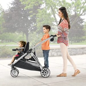 Chicco Bravo For2 Standing/Sitting Double Stroller, Iron