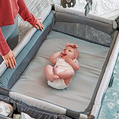 Chicco Lullaby Zip All-in-One Portable Playard - Driftwood | Grey