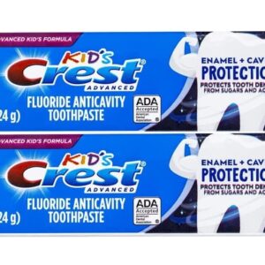 Crest Kids Advanced Toothpaste Enamel + Cavity Protection with Fluoride for Anticavity, Travel Size 0.85oz (24g) - Pack of 2