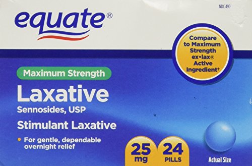 Equate - Laxative, Maximum Strength, Sennosides 25 mg, 24 Pills (Compare to ex-lax)