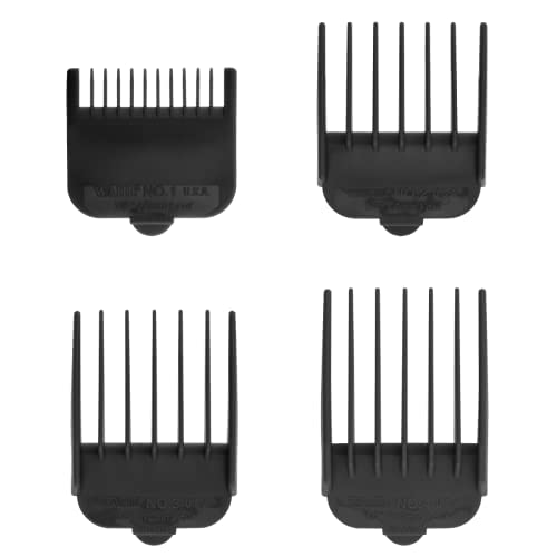 Wahl Professional Clipper Guide 4 Pack with Cutting Lengths from 1/8" to 1/2", for Professional Barbers and Stylists - Model 3160-100