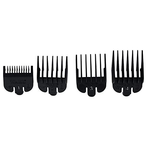 Wahl Professional Clipper Guide 4 Pack with Cutting Lengths from 1/8" to 1/2", for Professional Barbers and Stylists - Model 3160-100