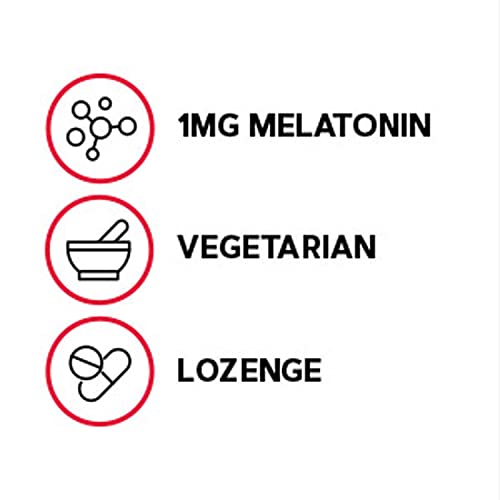 GNC Melatonin Lozenges 1 mg - Cherry - 60 Vegetarian Lozenges