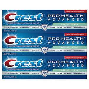 crest pro-health advanced gum protection toothpaste 5.1 oz(pack of 3) (cap may vary)