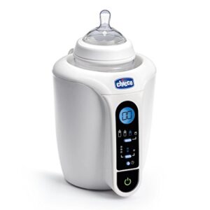 chicco digital bottle & baby food jar warmer with lcd display, digital countdown and ready alert, fits most bottles and baby food jars, white