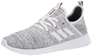 adidas women’s cloud foam pure running shoe, white/white/black, 8 medium us