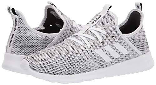 adidas Women's Cloud foam Pure Running Shoe, white/white/black, 8 Medium US