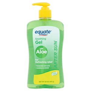 equate after sun moisturizing soothing gel with aloe, 20 oz