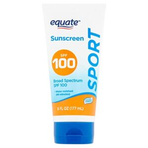 equate sport sunscreen lotion spf 100, 6 fl oz