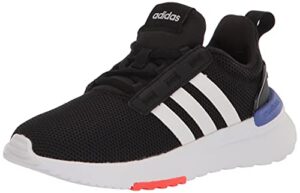 adidas racer tr21 running shoe, black/cloud white/sonic ink, 3 us unisex little kid