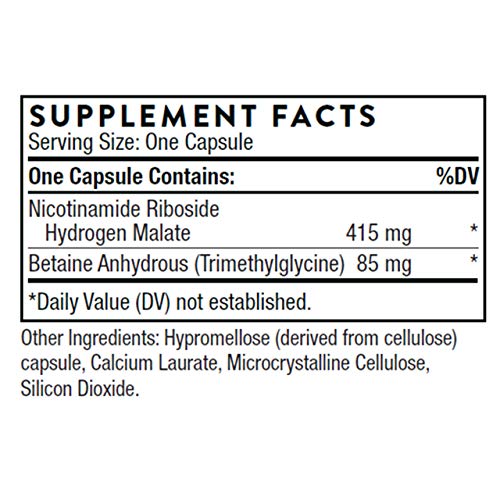 Thorne NiaCel 400 - Nicotinamide Riboside Supplement - Support Healthy Aging, Cellular Energy Production, and Sleep-Wake Cycle - NSF Certified for Sport - Gluten Free - 60 Capsules - 60 Servings