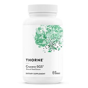 thorne crucera-sgs – broccoli seed extract for antioxidant support – sulforaphane glucosinolate (sgs) – 60 capsules