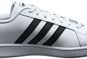 adidas men's Grand Court Sneaker, White/Black/White, 11.5 US