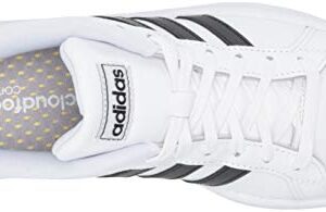 adidas men's Grand Court Sneaker, White/Black/White, 11.5 US