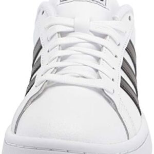 adidas men's Grand Court Sneaker, White/Black/White, 11.5 US