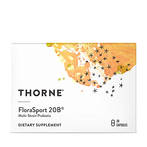 Thorne FloraSport 20B Probiotic Supplement - 20 Billion Active Cultures per Capsule - NSF Certified for Sport - 30 Capsules