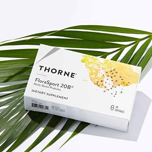 Thorne FloraSport 20B Probiotic Supplement - 20 Billion Active Cultures per Capsule - NSF Certified for Sport - 30 Capsules