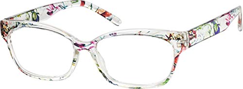 ZENNI Blue Light Blocking Glasses for Women Floral Cat-Eye Frame Relieve Digital Screen Eye Strain TR90 light eyewear