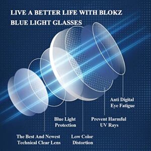 ZENNI Blue Light Blocking Glasses for Women Floral Cat-Eye Frame Relieve Digital Screen Eye Strain TR90 light eyewear