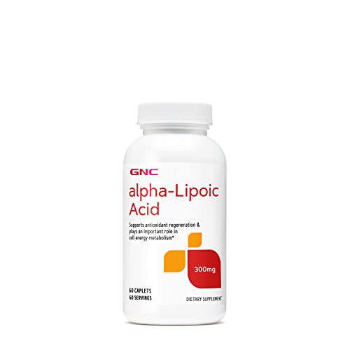 GNC Alpha-Lipoic Acid 300mg | Supports Antioxidant Regeneration and Plays an Important Role in Cell Energy Metabolism | 60 Caplets