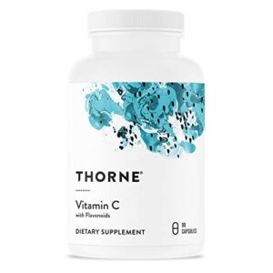 thorne vitamin c – blend of vitamin c and citrus bioflavonoids from oranges – support immune system, production of cellular energy, collagen production and healthy tissue – gluten-free – 90 capsules