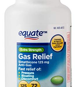 Equate Extra Strength Gas Relief 125 mg 72 Softgels (Twin Pack)