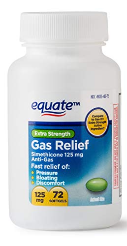 Equate Extra Strength Gas Relief 125 mg 72 Softgels (Twin Pack)