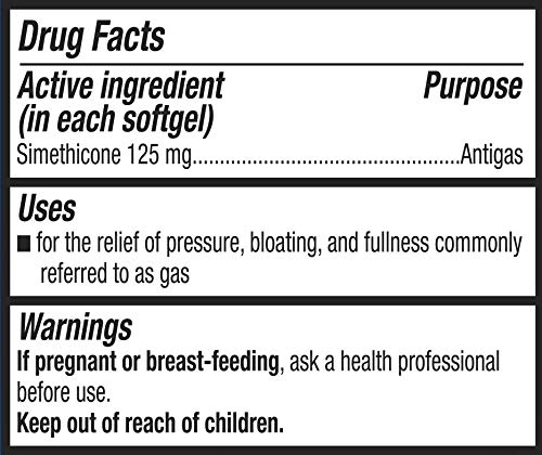 Equate Extra Strength Gas Relief 125 mg 72 Softgels (Twin Pack)