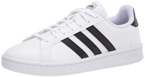 adidas women’s grand court, white/black/white, 7 m us