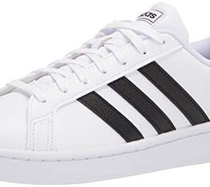 adidas Women's Grand Court, White/Black/White, 7 M US