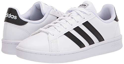 adidas Women's Grand Court, White/Black/White, 7 M US