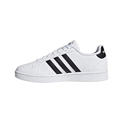 adidas Women's Grand Court, White/Black/White, 7 M US