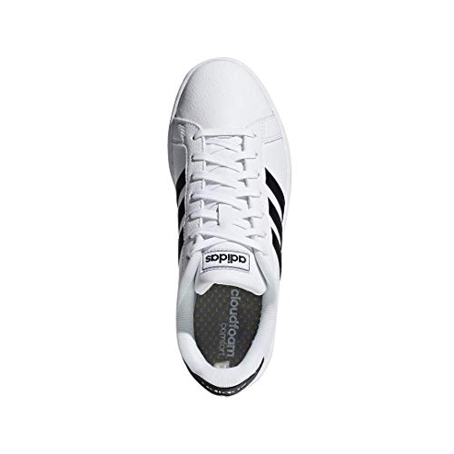 adidas Women's Grand Court, White/Black/White, 7 M US